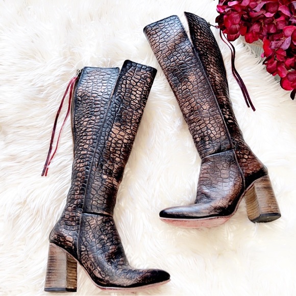 Freebird by Steven | Shoes | Freebird Jasper Boot In Brown Croc | Poshmark